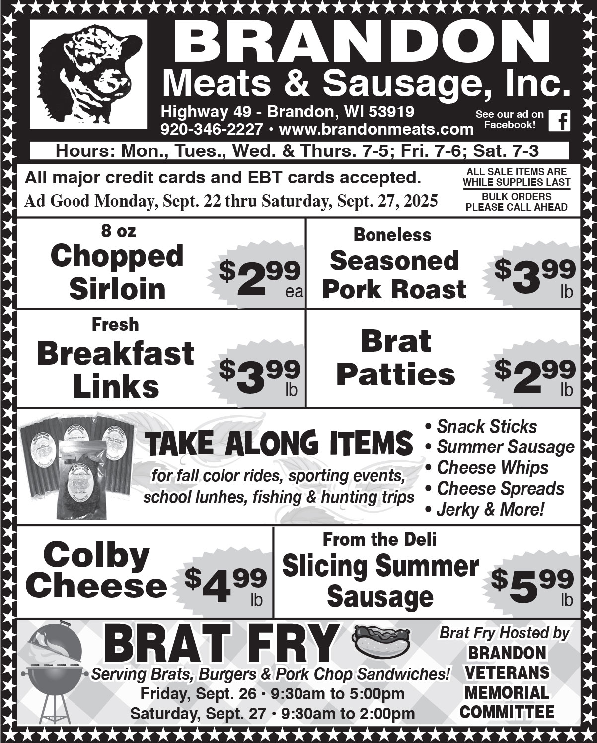 Meat Sales near me Waupun, Steaks on Sale Ripon, Deals, Brandon Meats
