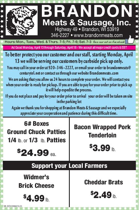 Meat Sales near me Waupun, Steaks on Sale Ripon, Deals, Brandon Meats